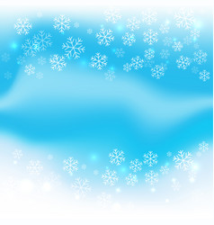 Blue realistic snowflakes border Royalty Free Vector Image