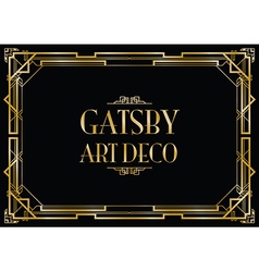 Art deco frame vector by AZZ - Image #11980 - VectorStock