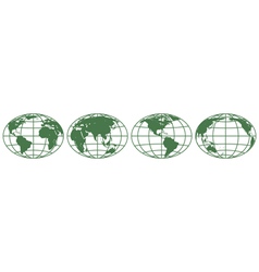 Oval globe vector by vectormikes - Image #187087 - VectorStock