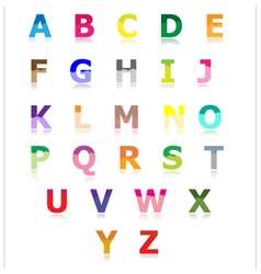Red alphabet set a to z Royalty Free Vector Image