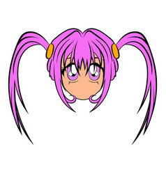 Cute cartoon little unicorn face Royalty Free Vector Image