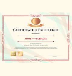Certificate border for excellence performance Vector Image