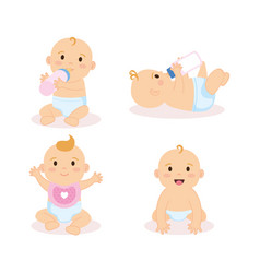Cartoon baby isolated on a white background Vector Image