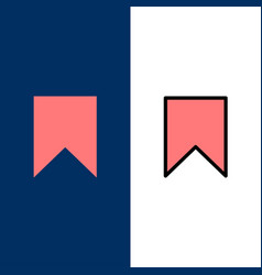 Flag instagram interface save tag bold and thin Vector Image