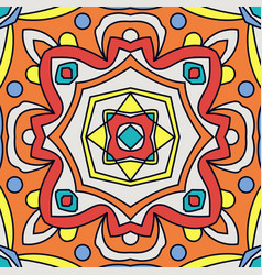 Mexican talavera seamless pattern decorative Vector Image