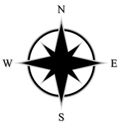 A compass rose icon eps 10 Royalty Free Vector Image
