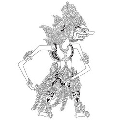 Wayang gareng Royalty Free Vector Image - VectorStock
