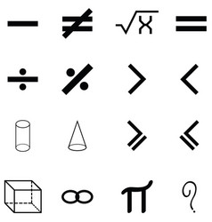 Math icon set Royalty Free Vector Image - VectorStock