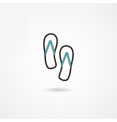 Winter shoe line icon Royalty Free Vector Image