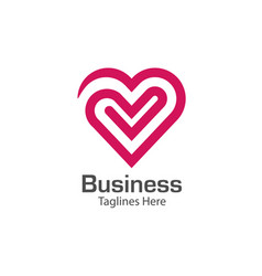 Heart logo infinity loop icon Royalty Free Vector Image