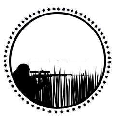 Sniper rifle scope view Royalty Free Vector Image