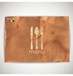 Restaurant menu design on wood background Vector Image