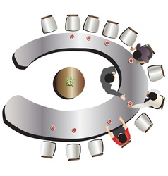 Bathroom set 4 top view for interior Royalty Free Vector