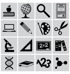 Big school icon set Royalty Free Vector Image - VectorStock