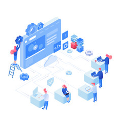 Isometric infographic elements Royalty Free Vector Image