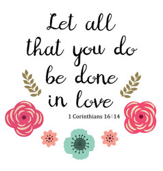 Hand lettering with bible verse children Vector Image