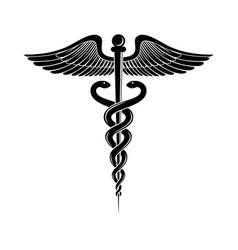 Caduceus medical symbol Royalty Free Vector Image