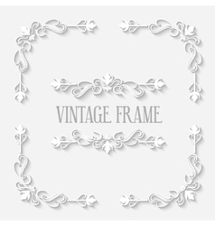 Vintage design elements corners and borders Vector Image