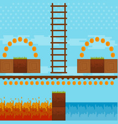 Old school game pattern Royalty Free Vector Image