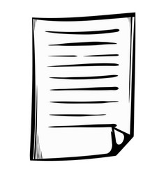 Stripped notebook paper cartoon Royalty Free Vector Image