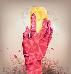 Futuristic hand Royalty Free Vector Image - VectorStock