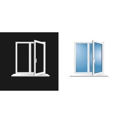 Open window - night and day Royalty Free Vector Image