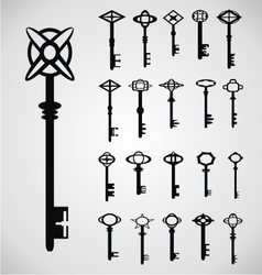 Vintage key logo or icon beautiful antique Vector Image