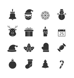Christmas silhouettes Royalty Free Vector Image