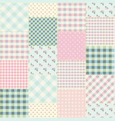 Textile patchwork square Royalty Free Vector Image