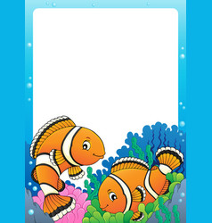 Frame with underwater animals 1 Royalty Free Vector Image