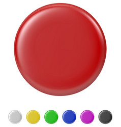 Red metal circle badge Royalty Free Vector Image