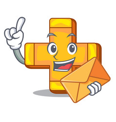 Thumbs up cartoon plus sign logo concept health Vector Image