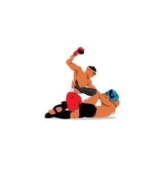 Mma fighter throw a punch vector by bazzier - Image #1491417 - VectorStock
