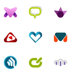 Logo design elements set 76 Royalty Free Vector Image