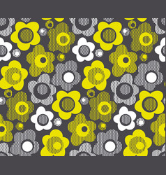 Abstract geometric yellow seamless pattern Vector Image