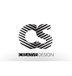Cs c s swoosh letter logo design with modern Vector Image