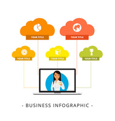 Infographic of eco meadow with sun and tree made Vector Image