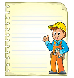 Construction worker theme image 7 Royalty Free Vector Image