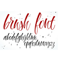 Brushpen lettering alphabet Royalty Free Vector Image