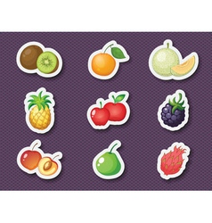 Happy cartoon fresh tropical fruits Royalty Free Vector