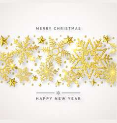 Christmas golden confetti falling shiny glitter Vector Image