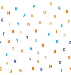 Seamless pattern letters random order signs Vector Image