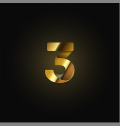 Gold paper folded character from a typeset Vector Image