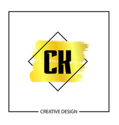 Initial letter ck logo template design Royalty Free Vector