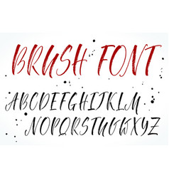 Brushpen lettering alphabet Royalty Free Vector Image