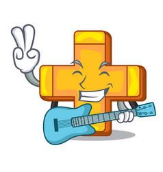 In love retro plus sign addition symbol cartoon Vector Image