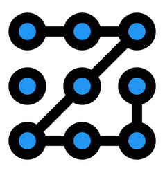 Pattern lock gesture passcode for safety measure Vector Image