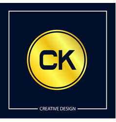 Initial letter ck logo template design Royalty Free Vector