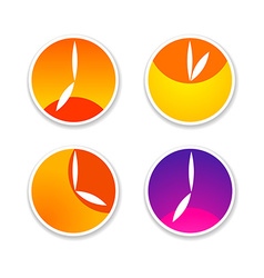 Opposite wordcard for morning and evening Vector Image