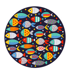 Cute fish card Royalty Free Vector Image - VectorStock